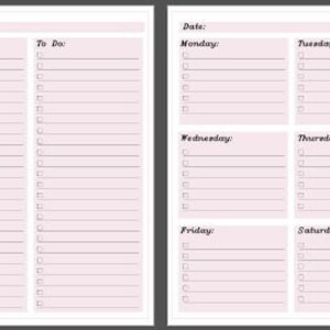 Printable To-do List (pink) - Etsy