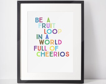 Fruit Loop Wall Art - Etsy
