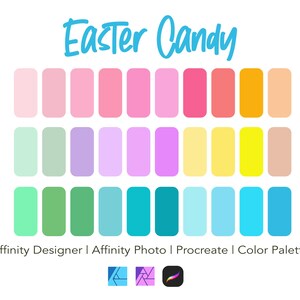 Affinity Designer Color Palette Bundle | Easter Candy | Color Swatches ...