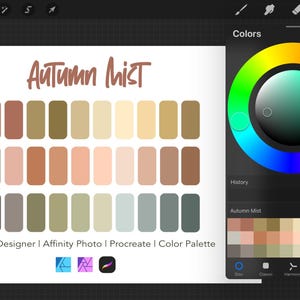 Affinity Designer Color Palette Bundle | Autumn Mist | Color Swatches ...