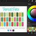 Tropical Pulse Color Palette Bundle: 30 Colors for Procreate, Affinity ...
