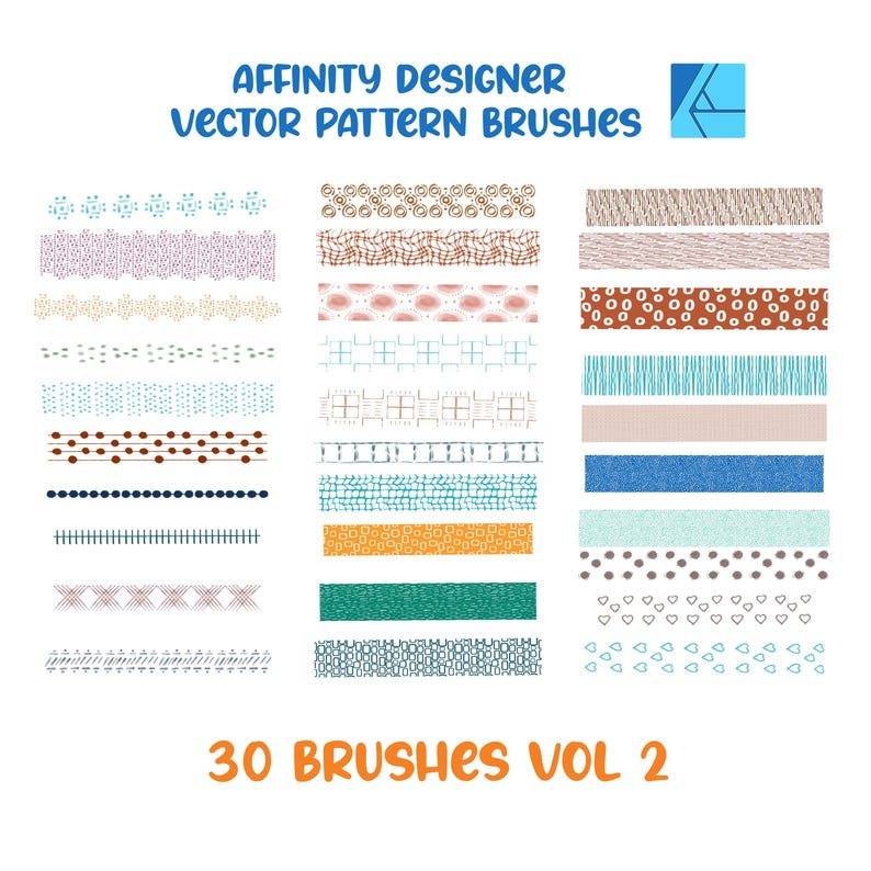 Affinity Designer Vector Brush Set | Volume 2 | Patterns and Textures ...