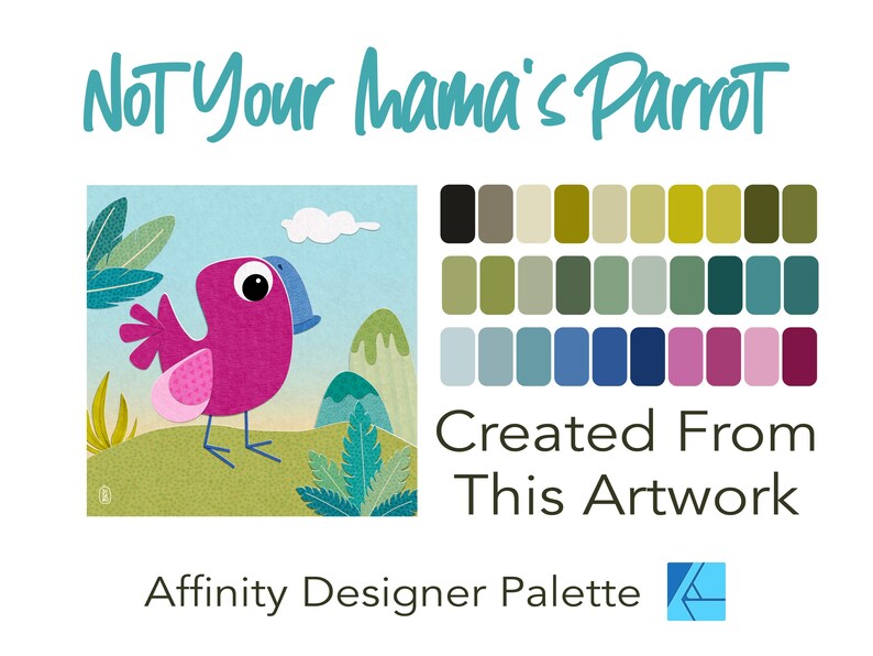 Not Your Mama's Parrot Color Palette: 30 Colors for Procreate, Affinity ...