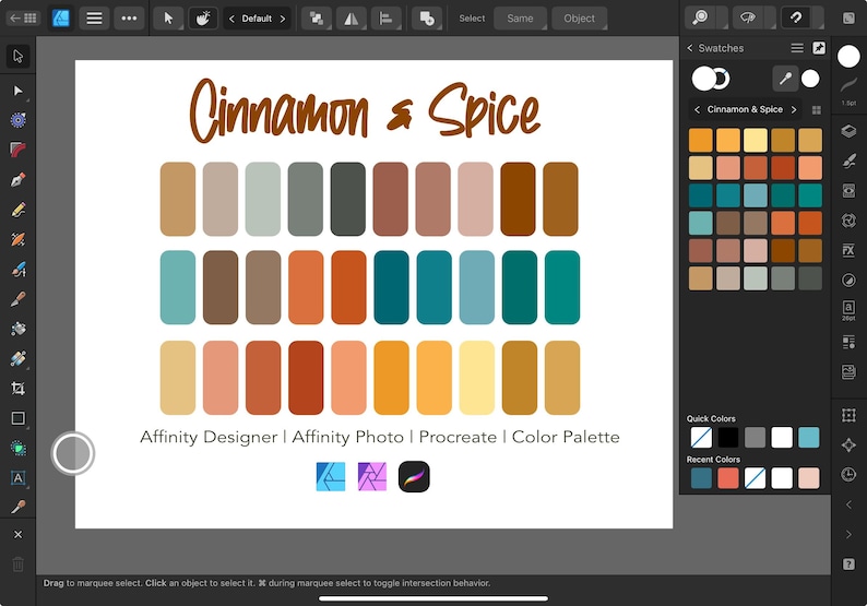 Cinnamon Spice Color Palette: 30 Colors for Procreate, Affinity ...