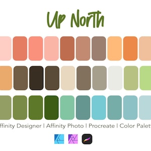 Affinity Designer Color Palette Bundle | up North | Color Swatches ...