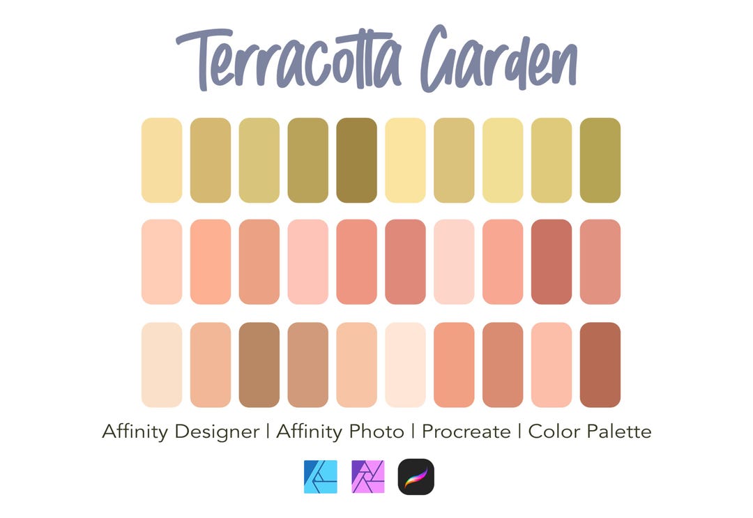 Affinity Designer Color Palette Bundle | Terracotta Garden | Color ...