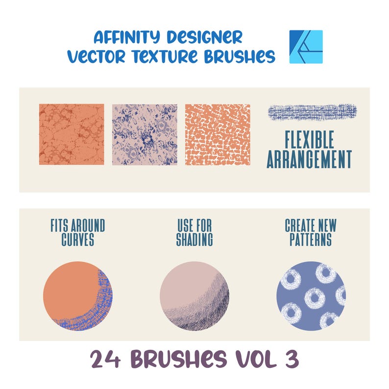 Affinity Designer Vector Brush Set | Volume 3 | Texture Brushes | 24 ...