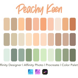 Affinity Designer Color Palette Bundle | Peachy Keen | Color Swatches ...