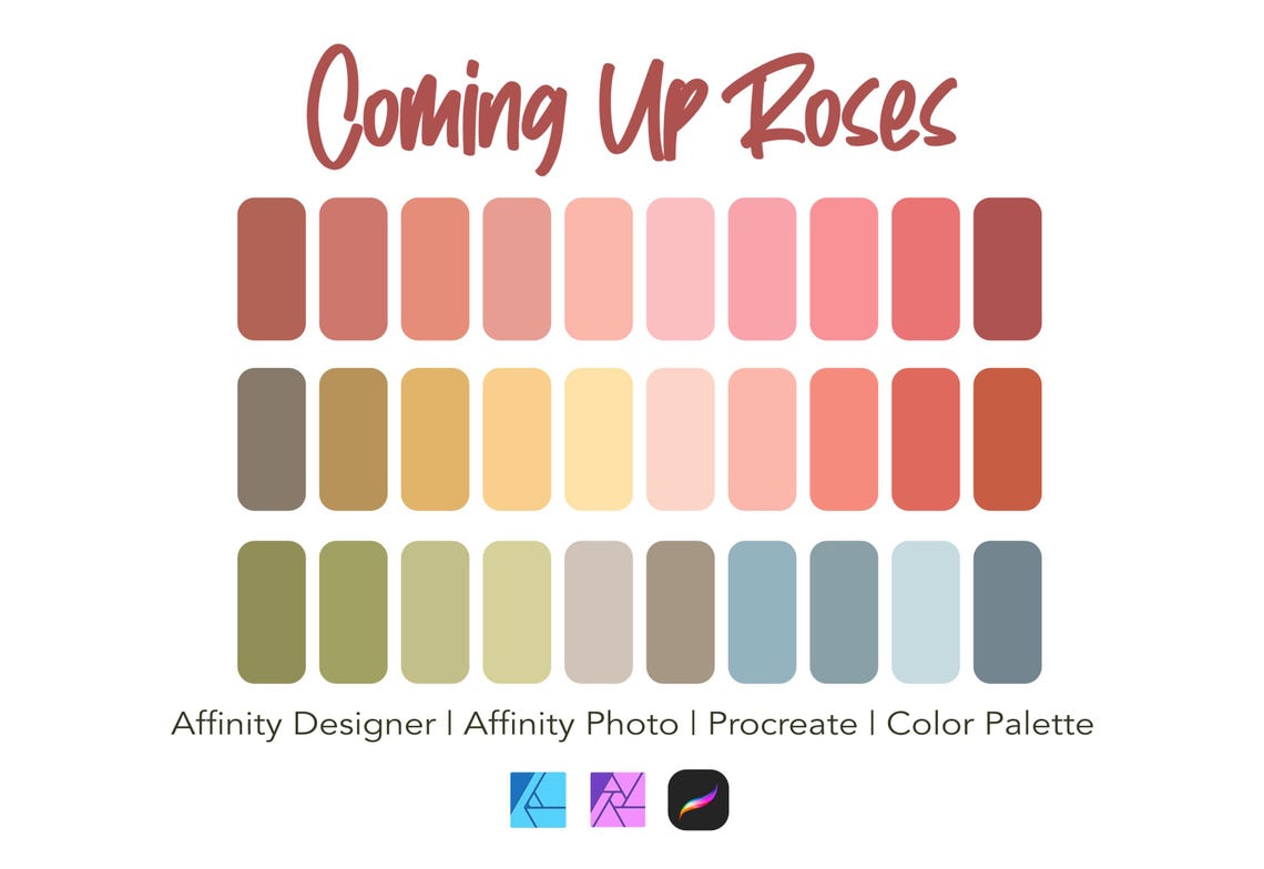 Affinity Designer Color Palette Bundle | Coming up Roses | Color ...