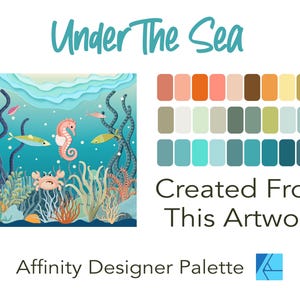 Affinity Designer Color Palette Bundle | Under the Sea | Color Swatches ...