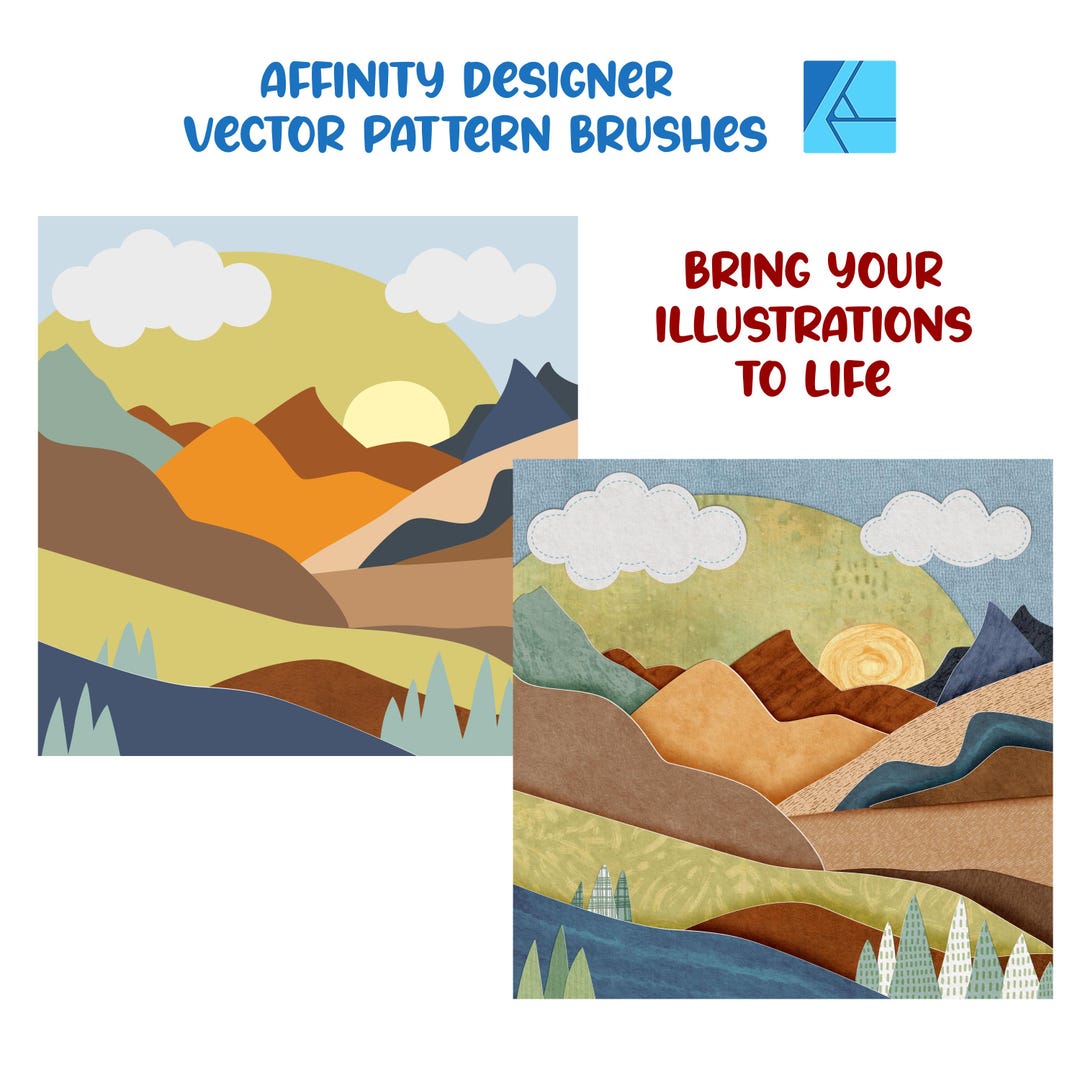 Affinity Designer Vector Brush Set | Volume 3 | Patterns and Textures ...