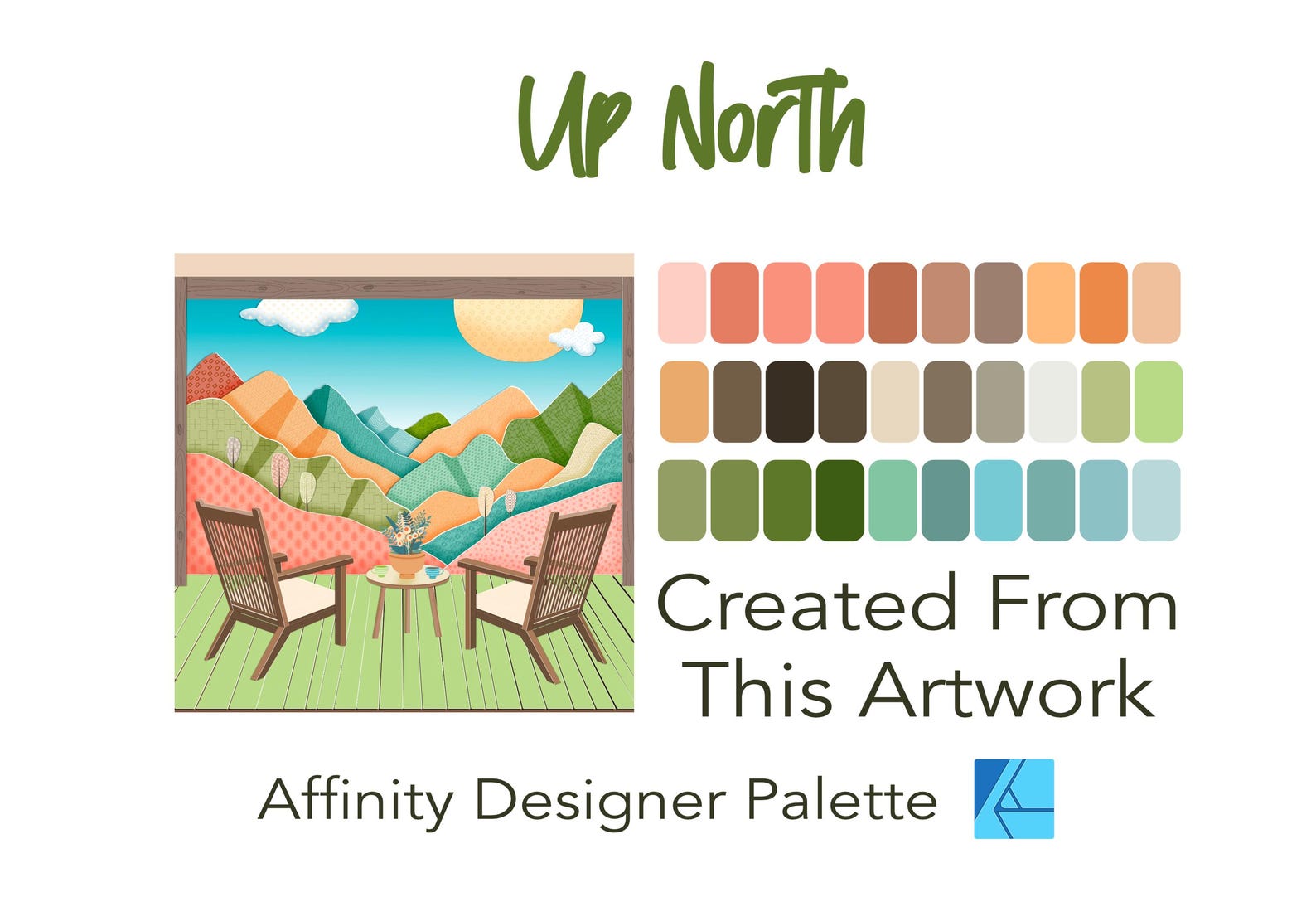 Affinity Designer Color Palette Bundle | up North | Color Swatches ...