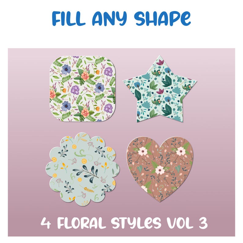Affinity Designer 1-click Seamless Pattern Set | Floral Vol 3 | 4 ...