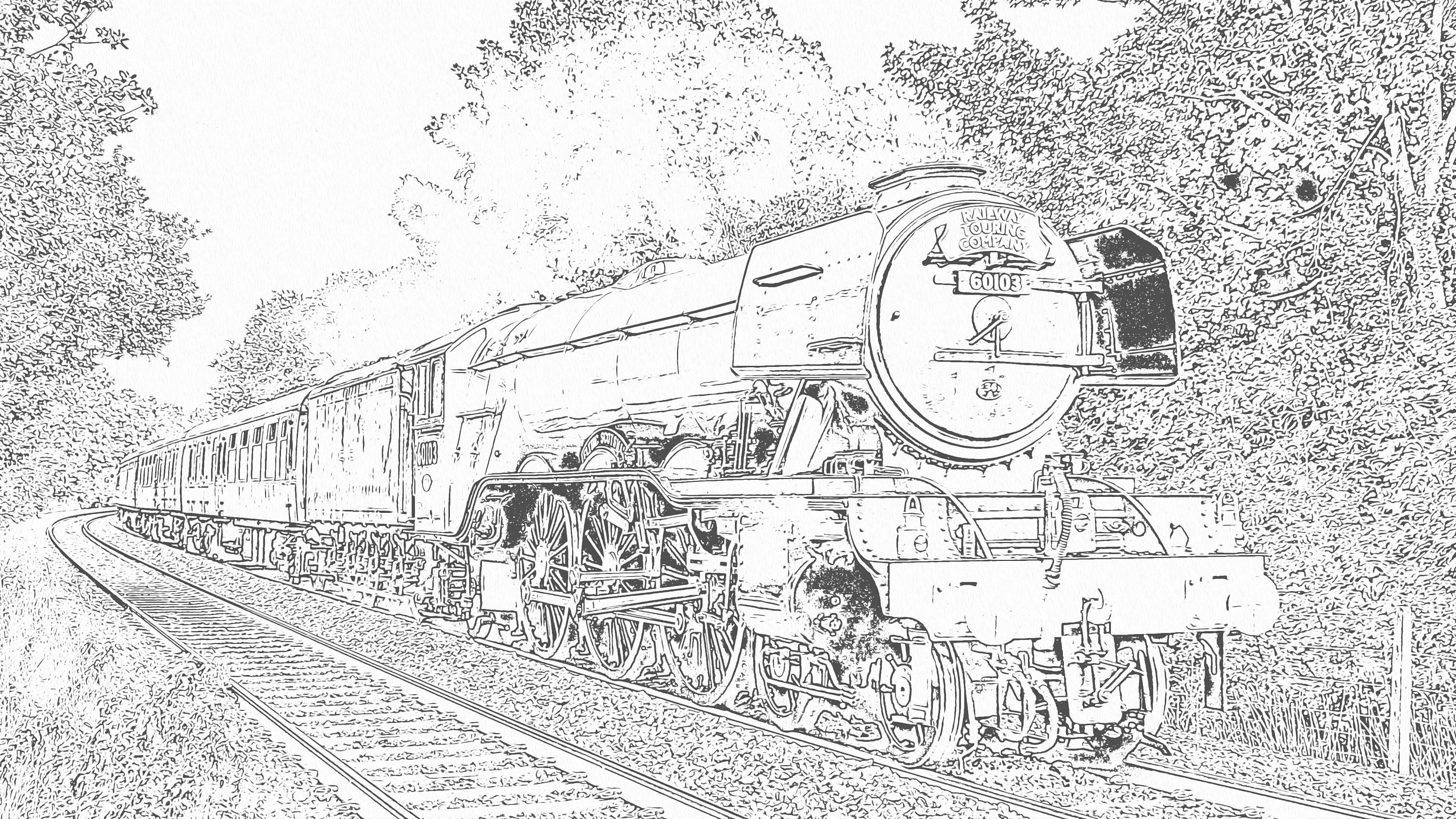 Flying Scotsman Pack of 4 Printable Colouring Sheet Downloads - Etsy UK