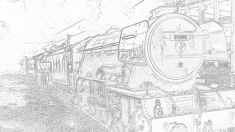 Flying Scotsman Pack of 4 Printable Colouring Sheet Downloads - Etsy Canada