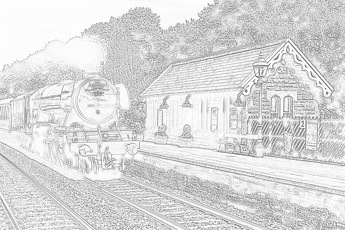 Flying Scotsman Pack of 4 Printable Colouring Sheet Downloads - Etsy Canada