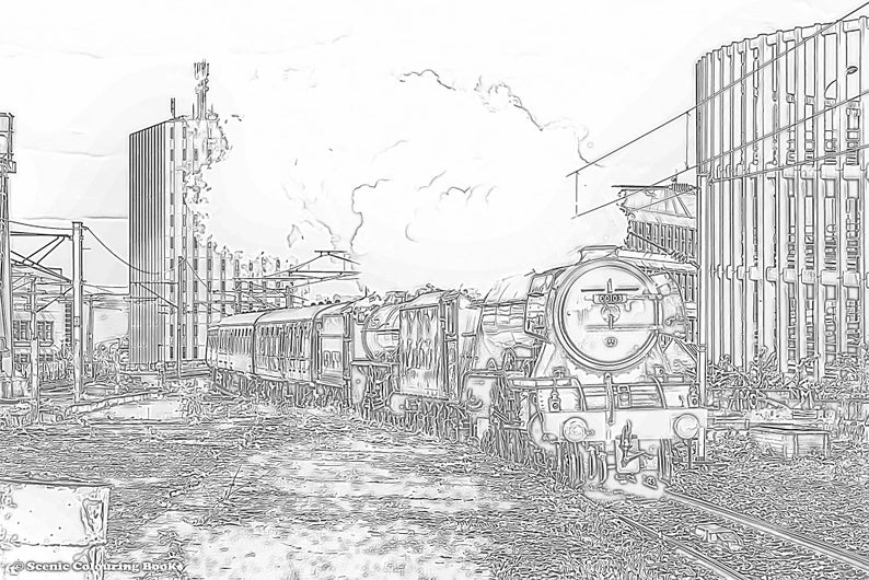 Urban Flying Scotsman Printable Colouring Sheet Download - Etsy