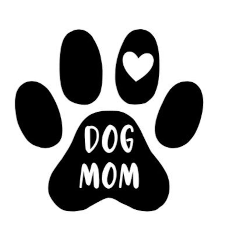 Dog Mom Paw Print Decal / Dog Mom Decal / Paw Print Decal - Etsy