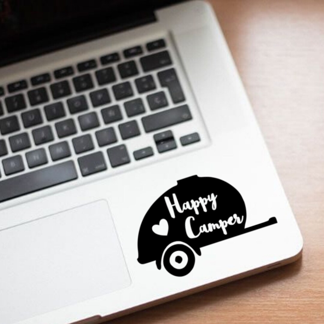 Happy Camper Decal / Camping Decal / Stear Drop Trailer Decal - Etsy