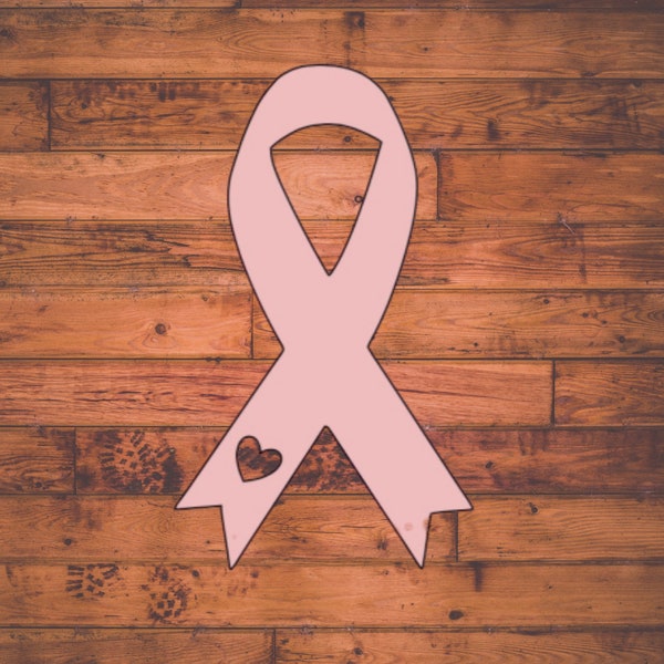 Pink Ribbon Decal - Etsy