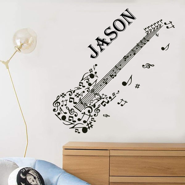 Guitar Wall Decal - Etsy