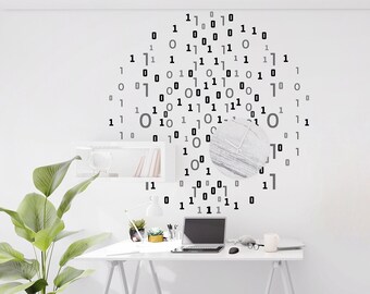 Circuit Board Office Wall Decal, Technology Vinyl Wall Art Decals ...