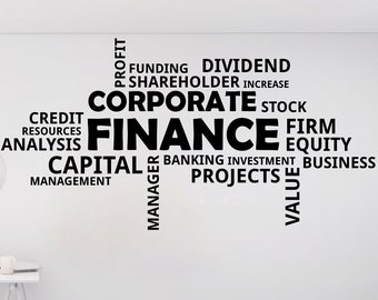 Finance Wall Decal - Etsy