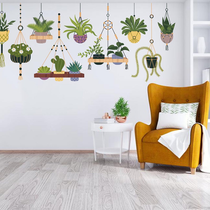 Plant Wall Decals - Etsy