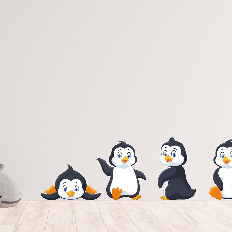 Penguin Wall Decals - Etsy
