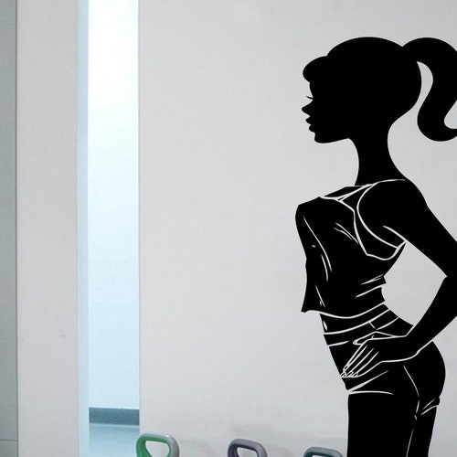 Girl Gym Wall Decal Fitness Quotes Women Decor Workout Power - Etsy