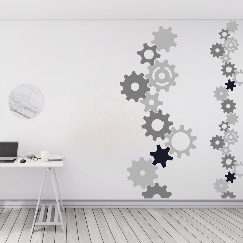 Gear Wall Decal - Etsy