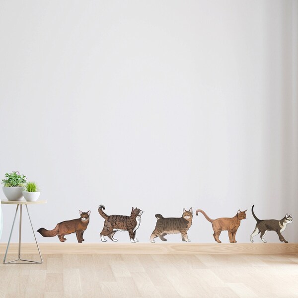 Cat Wall Decals - Etsy