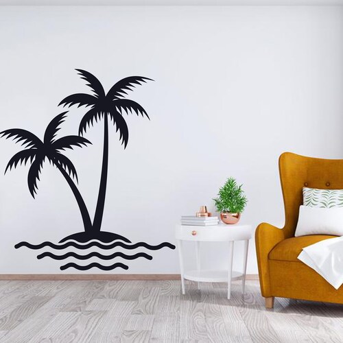 Palm Tree Wall Decal Palm Trees Vinyl Sticker Palm Tree - Etsy