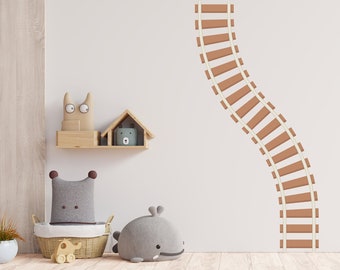 Train Railroad Track Wall Decal Stickers Track Wall Decals Train ...