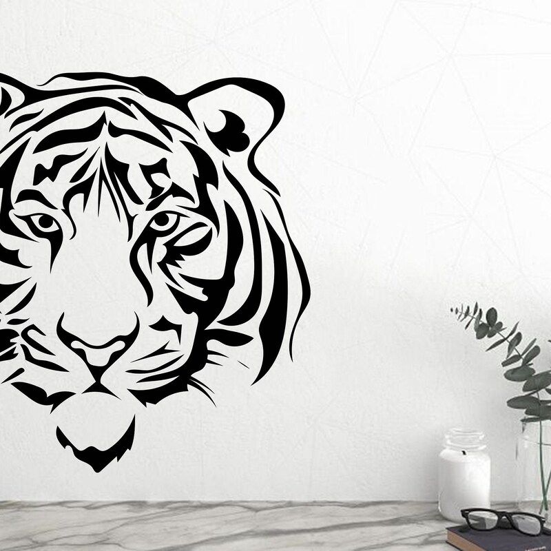 Tiger Face Decal - Etsy
