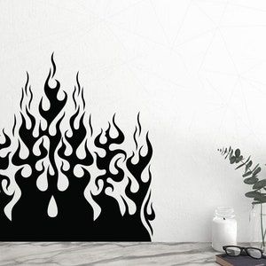 Fire Flame Wall Vinyl Decal Stickers Art Design Flames Decals Fire ...