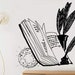 Books With Pen Vinyl Wall Art Decal, Reading Room, Writer Room, Library ...