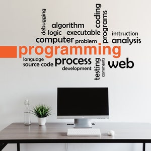 Programming Office Wall Decal, Programming Coding Web Analysis Wall ...