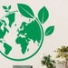 Planet Earth Wall Decal World Globe Vinyl Sticker Ecology Wall Decal ...