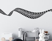 Tire Tracks Wall Decal Tire Mark Decor Vinyl Sticker Art - Etsy