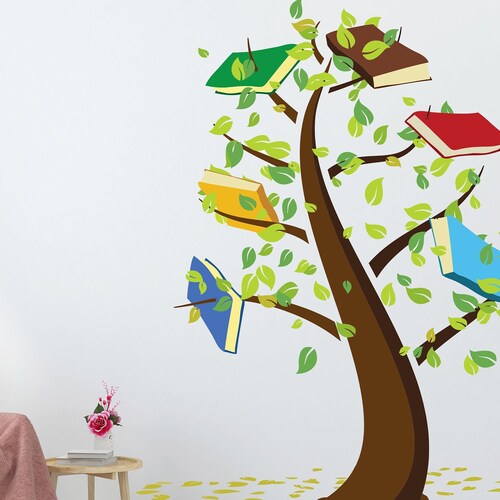 Library Vinyl Wall Art Decals Library Wall Decal Education - Etsy