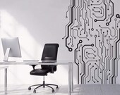 Circuit Board Wall Decal Technology Vinyl Wall Art Decals - Etsy