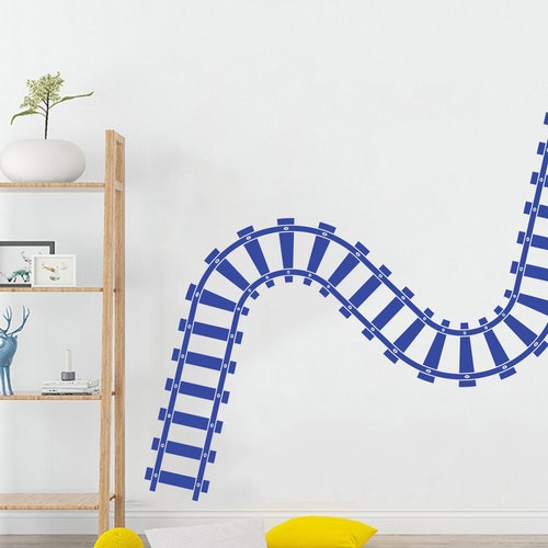 Railroad Track Wall Decal Stickers Train Track Wall Decals - Etsy