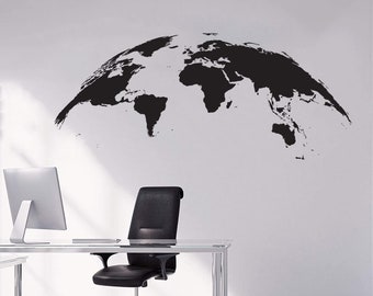 World Map Wall Decor Travel Agency Decoration office - Etsy