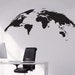 World Map Wall Decor World Map Wall Decal Travel Agency Decoration ...