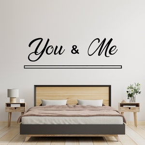 You and Me Couple Love Wall Art Decor Family Decal Vinyl Wall - Etsy