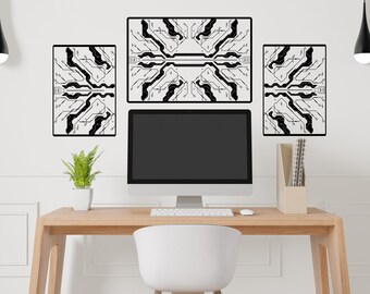 Circuit Board Wall Decal, Technology Vinyl Wall Art Decals, Gamer Room ...