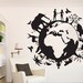 Earth Planet Wall Decal World Globe Vinyl Sticker Biodiversity Wall ...