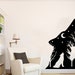 Wolf Howling Head Wall Decal Double Exposure Wall Art Decor Sticker ...