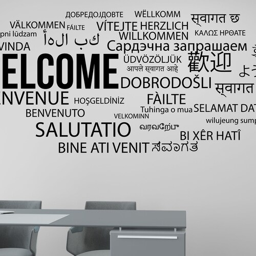 Welcome Sign Office Wall Art Classroom Decor Inclusive - Etsy